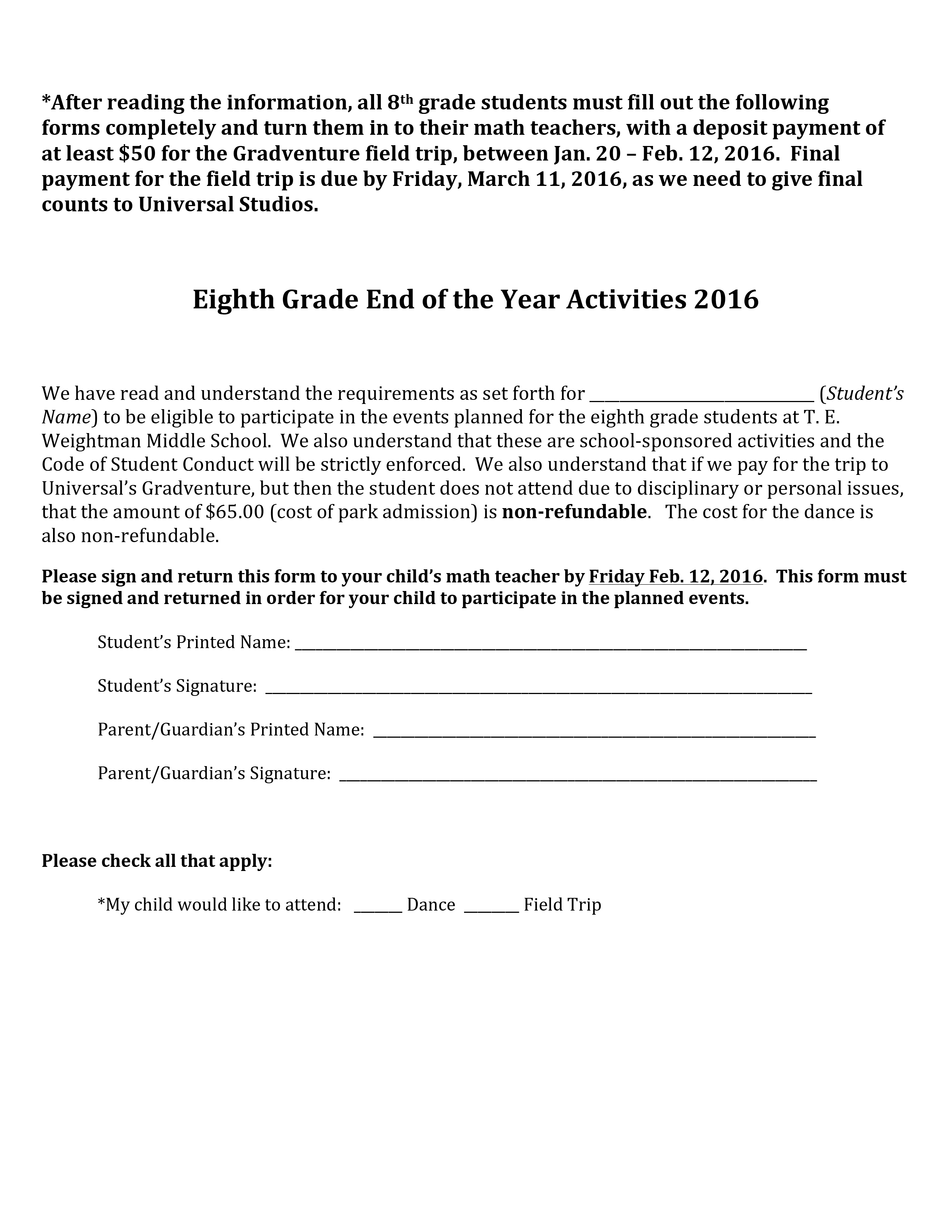 Microsoft Word – 8th Grade Packet 2016.docx | Thomas E. Weightman ...